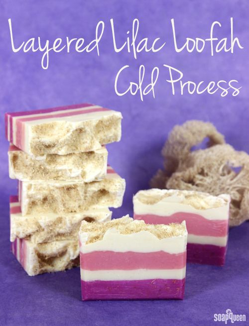 Layered Lilac Loofah Cold Process Soap Queen